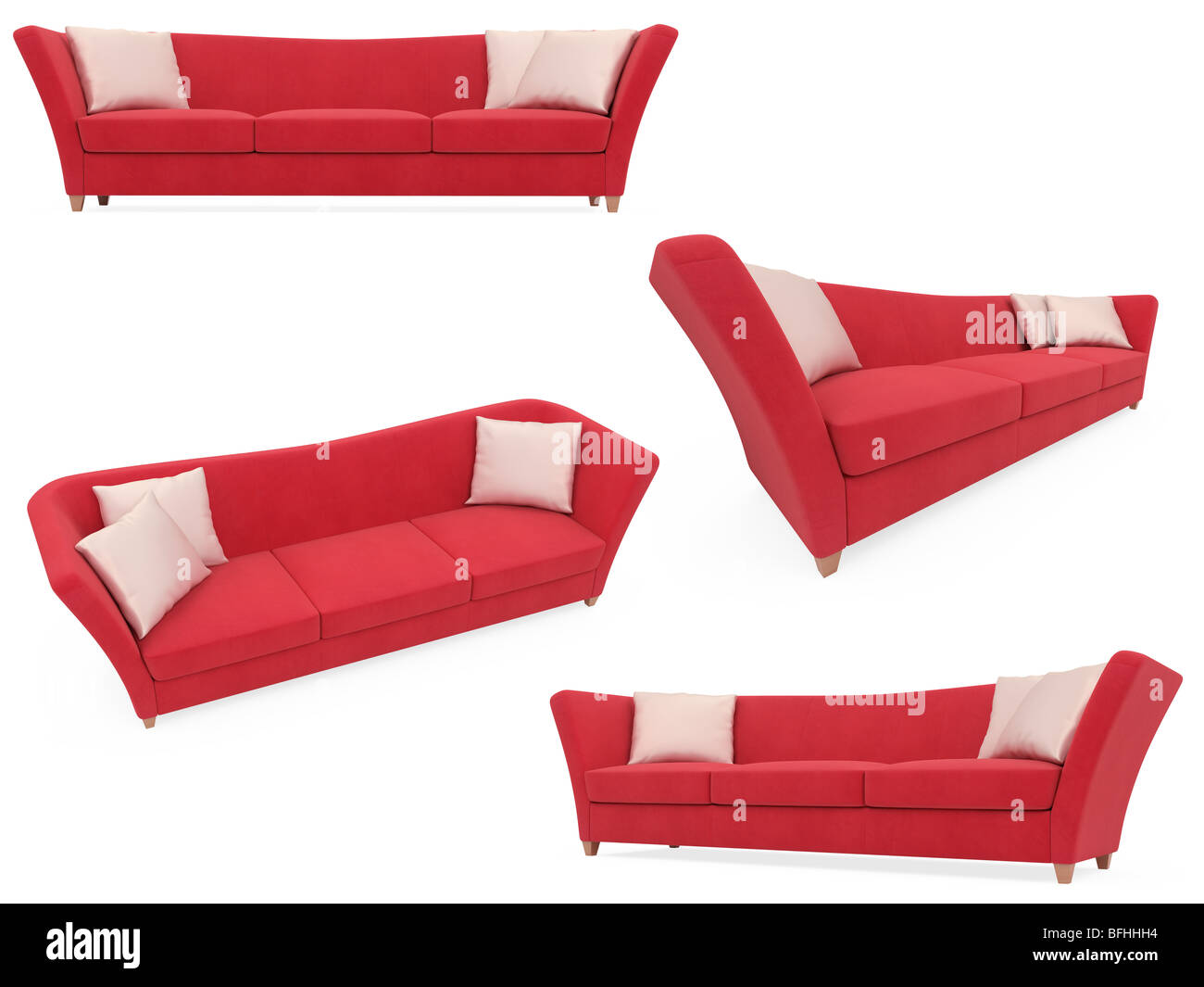 Isolated collage of sofa over white background Stock Photo - Alamy