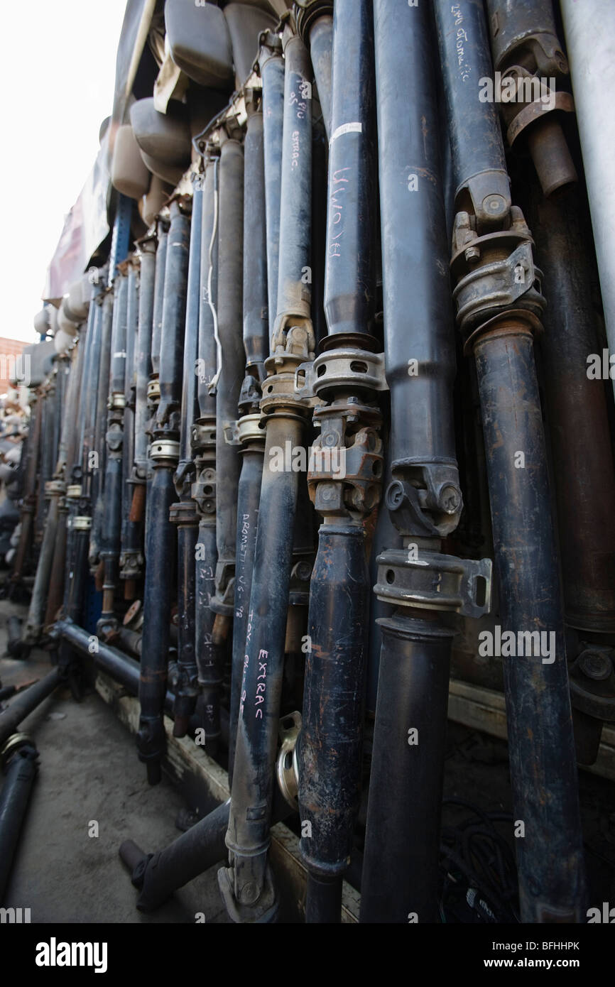 Car parts in Junkyard Stock Photo - Alamy