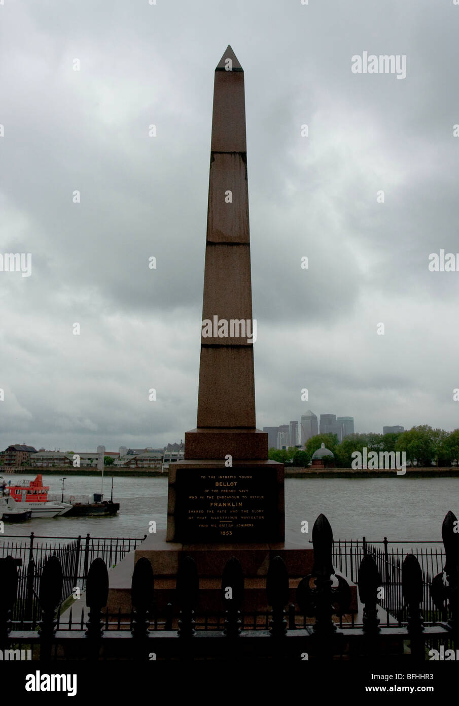 The Bellot Monument/Memorial,situated near GreenwichPier, Greenwich ...