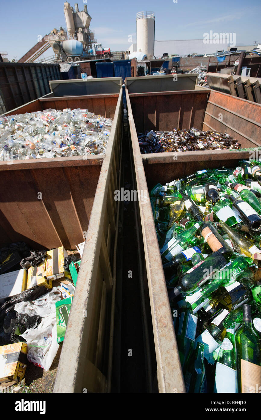 Garbage in recycling centre Stock Photo - Alamy