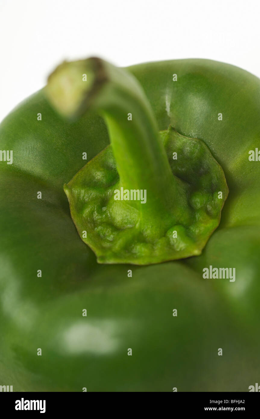 Green bell pepper, close-up Stock Photo - Alamy