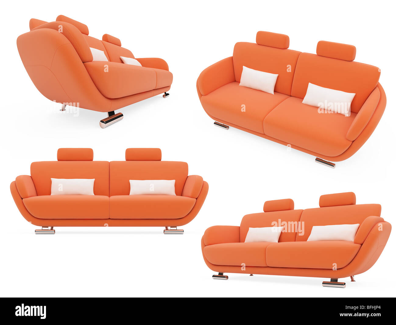 Isolated collage of sofa over white background Stock Photo - Alamy