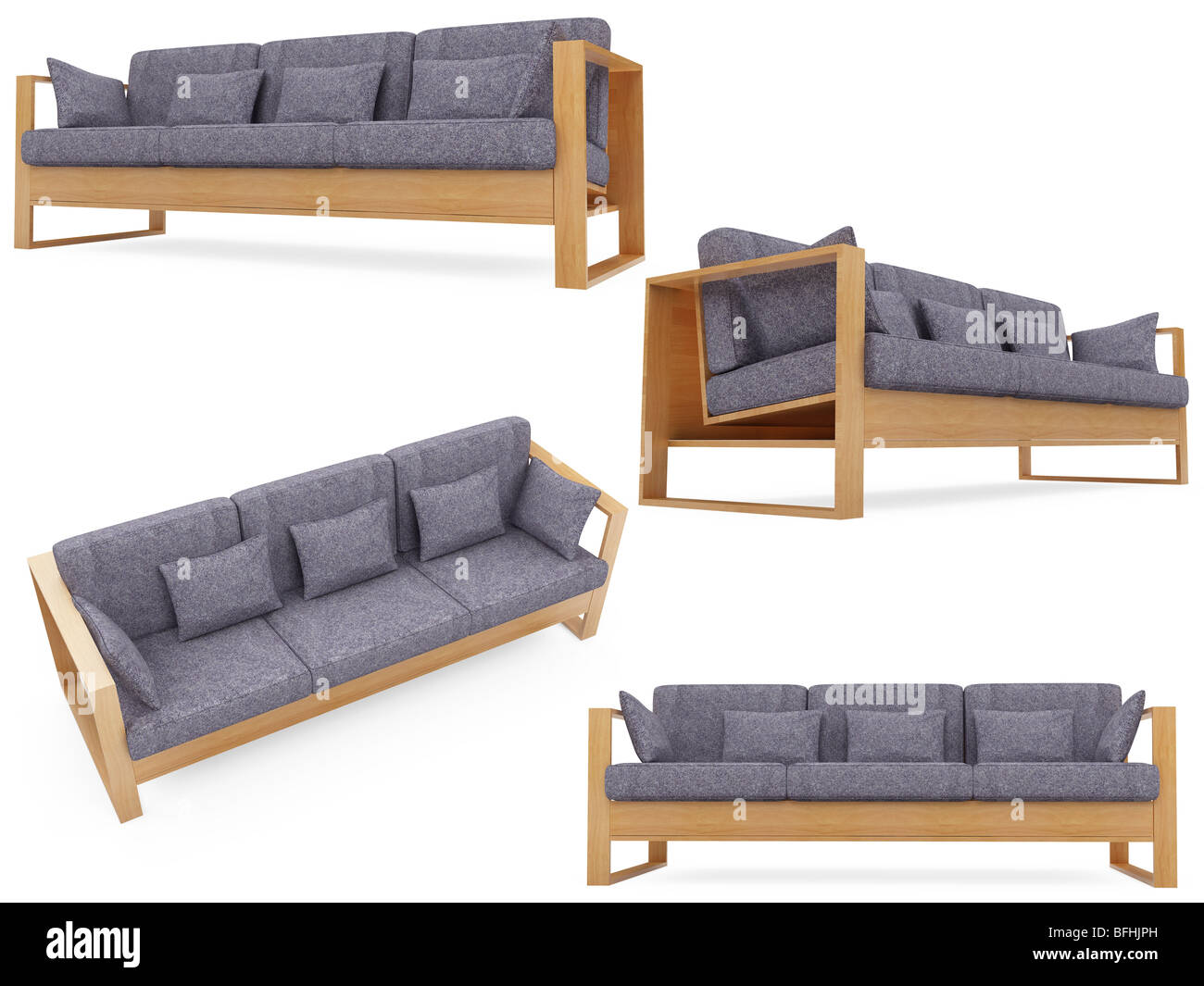 Isolated collage of sofa over white background Stock Photo - Alamy