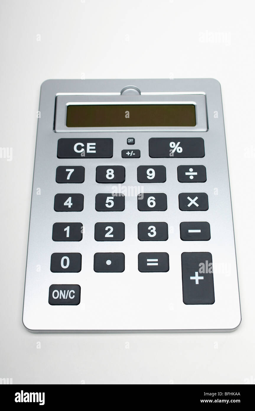 Silver calculator hi-res stock photography and images - Alamy