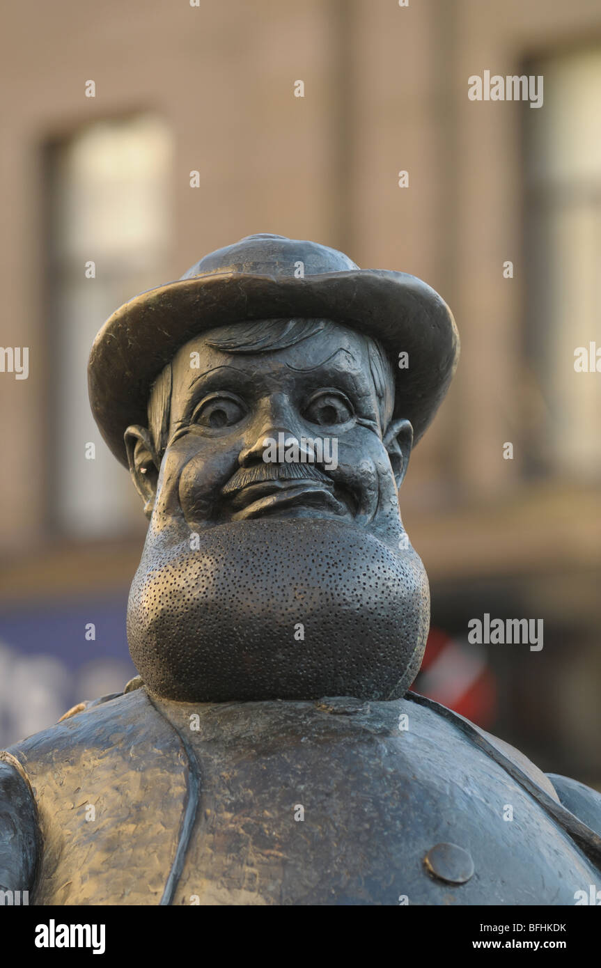 A bronze Statue of 'Desperate Dan' in the centre of Dundee city Stock ...