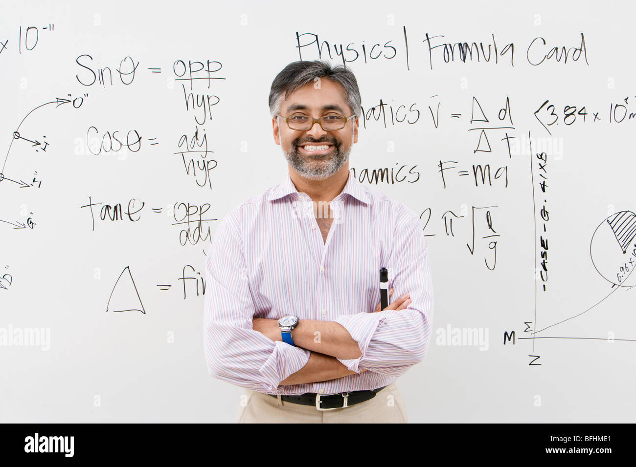 Scientist Standing in Front of Whiteboard Stock Photo - Alamy