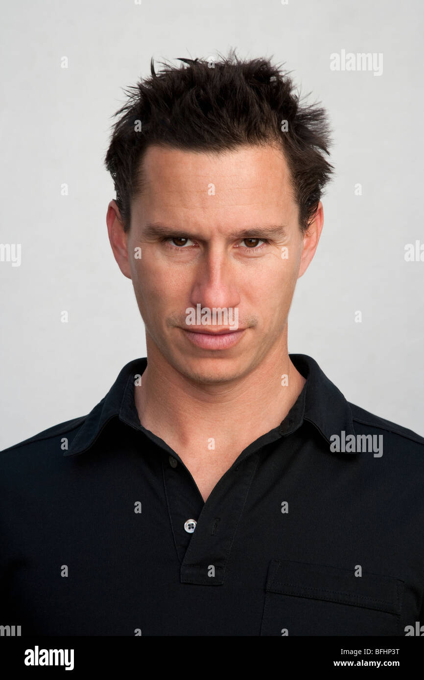 Expressive portrait of a young man Stock Photo - Alamy