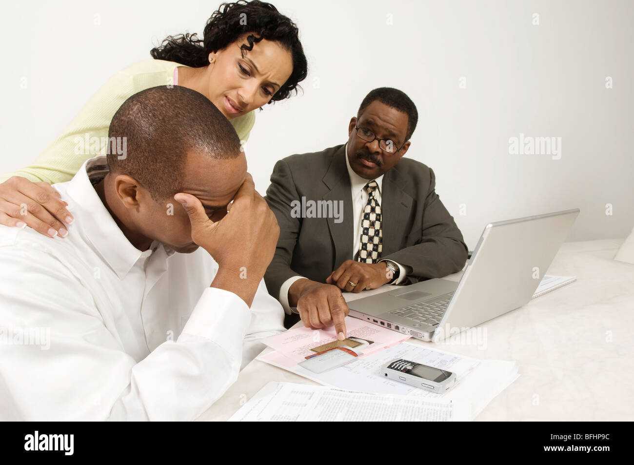Disappointing Meeting with Accountant Stock Photo - Alamy