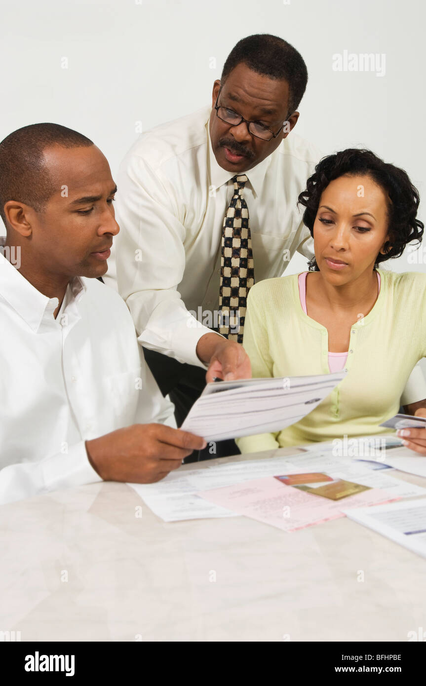 Couple Seeing Accountant Stock Photo - Alamy