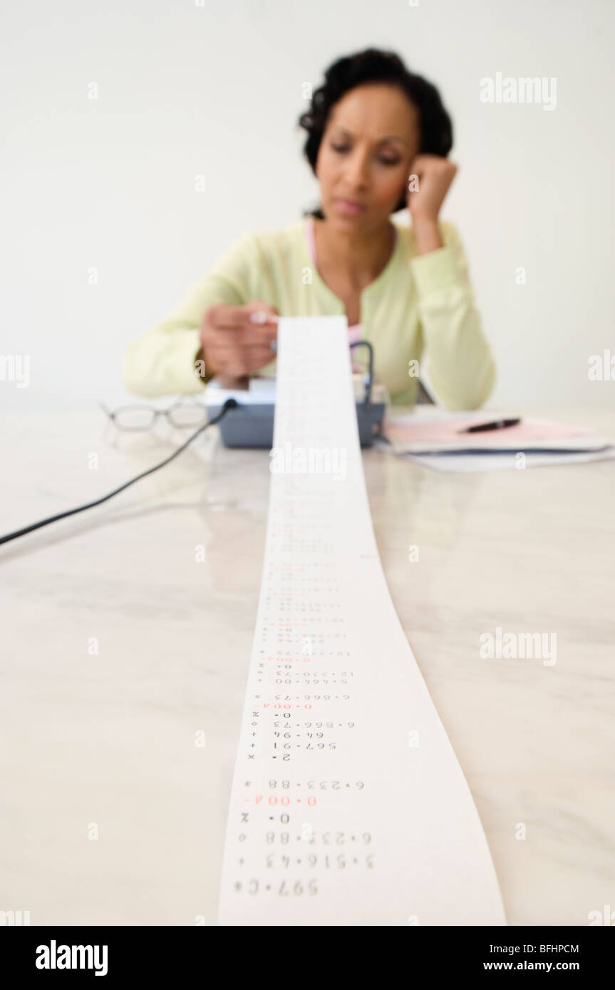Adding machine tape hi-res stock photography and images - Alamy