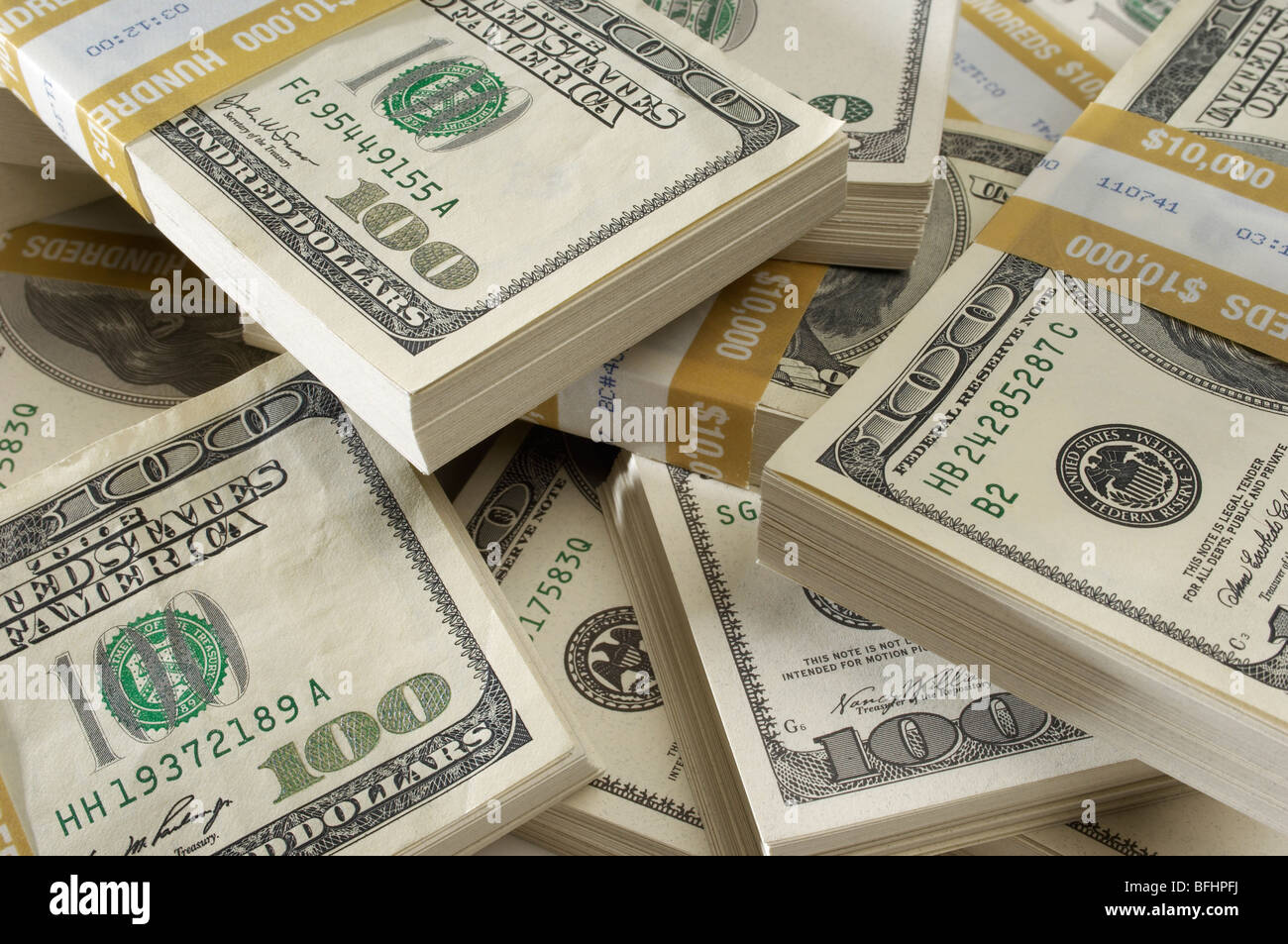 Stack of US Currency Stock Photo - Alamy
