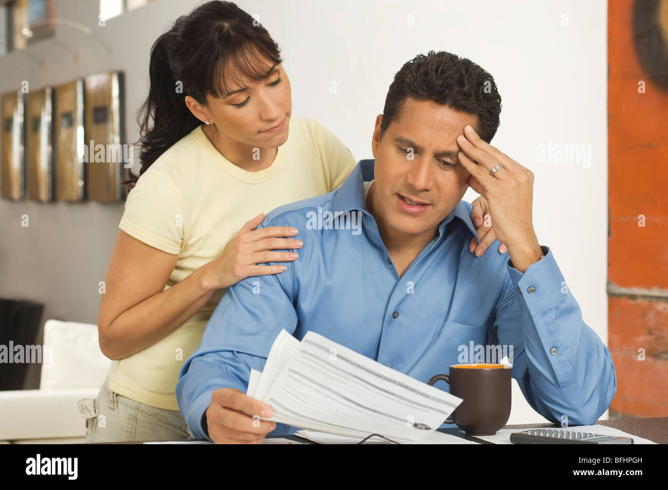 Couple Discussing Finances Stock Photo - Alamy