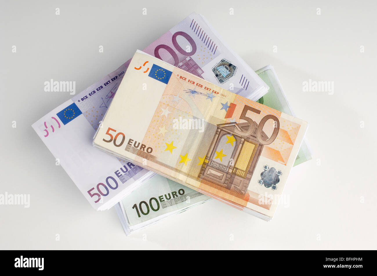 Stack of European Currency Stock Photo - Alamy
