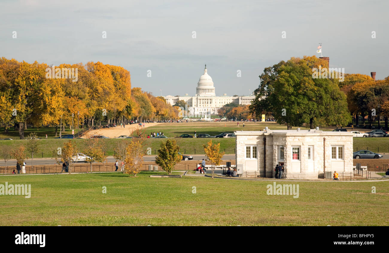 The Capitol building in autumn, National Mall, Washington DC, USA Stock ...
