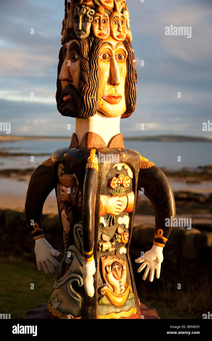 Totem Statue,Lower Largo,Fife,Scotland Stock Photo - Alamy