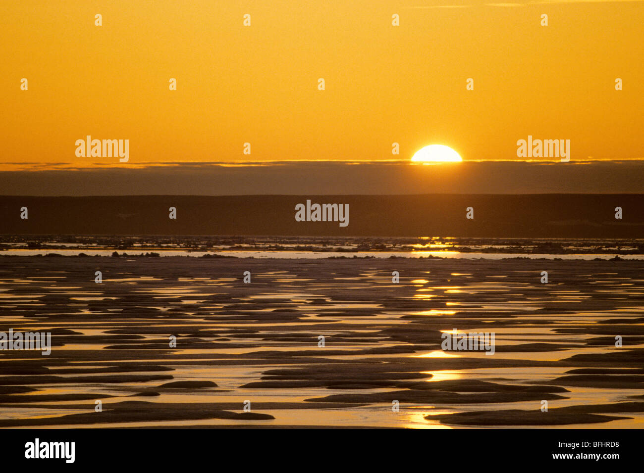 First-year sea ice, Peel Sound, Central Nunavut, Arctic Canada Stock ...