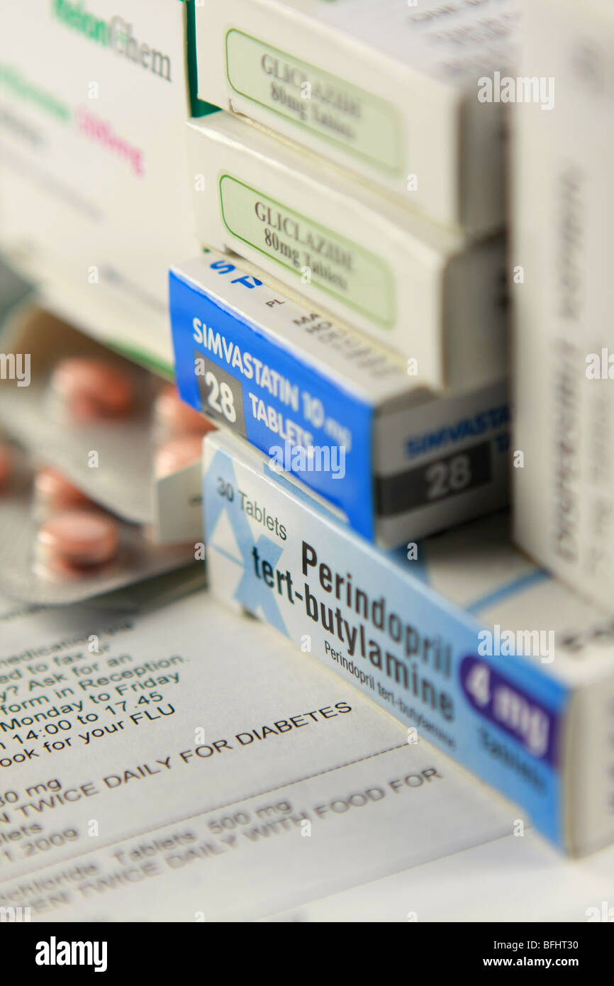 Boxes diabetic tablets prescription parts hi-res stock photography and ...