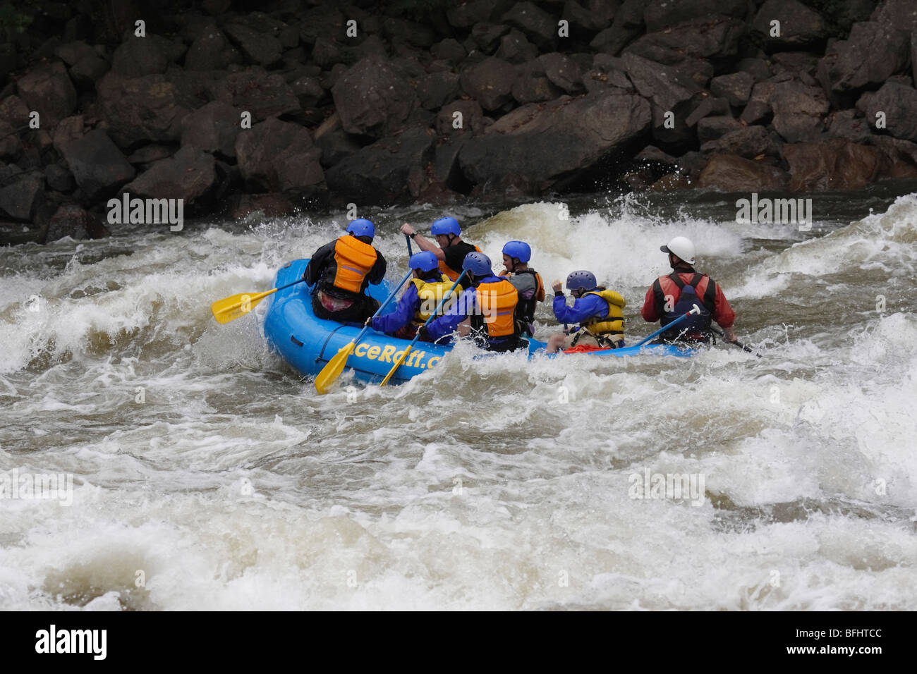 View of White water rafting New River in West Virginia Wild Appalachia ...