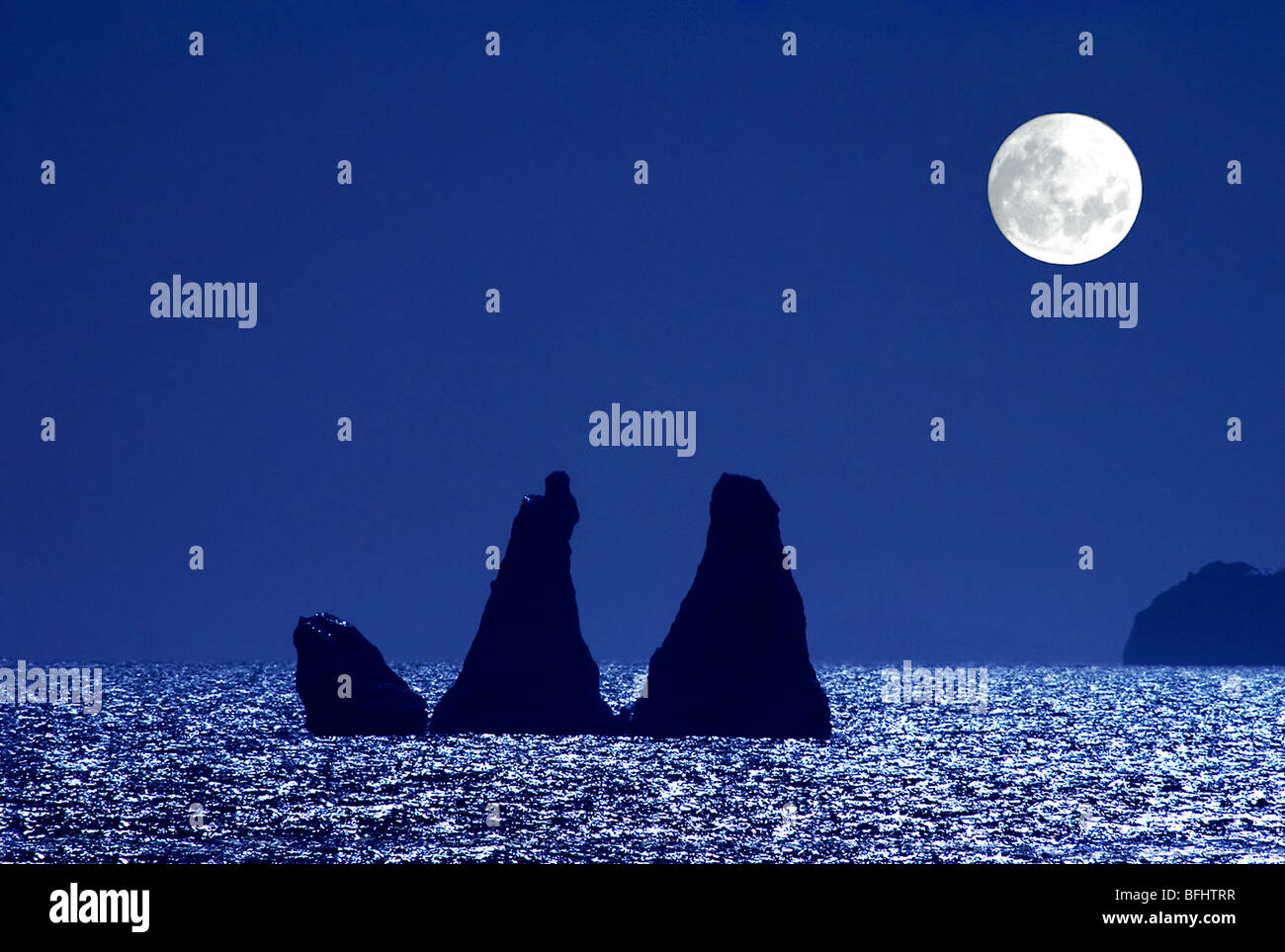 Antarctic iceberg, South Orkney Islands, Antarctica under full moon ...
