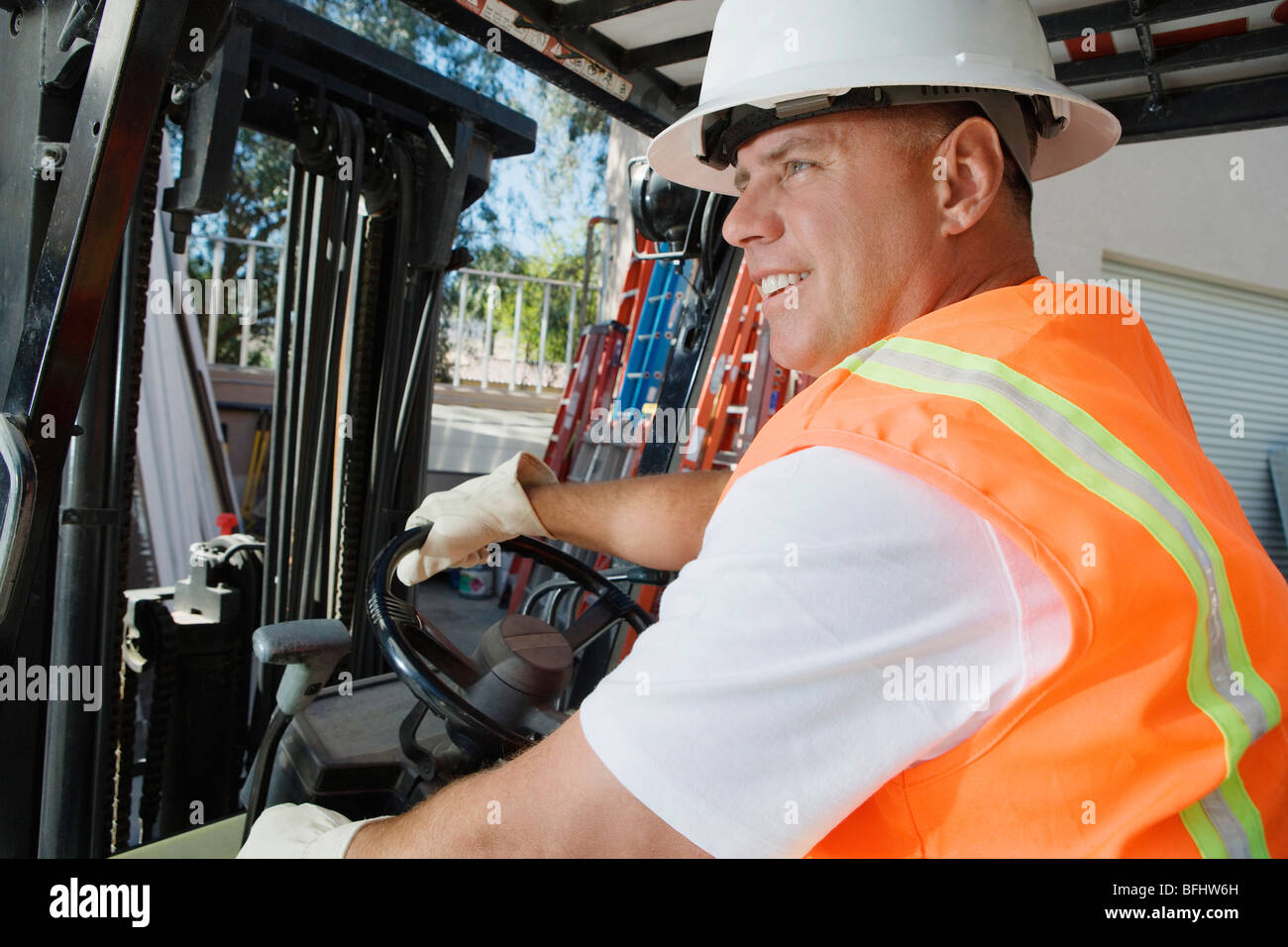 Forklift driver hi-res stock photography and images - Alamy