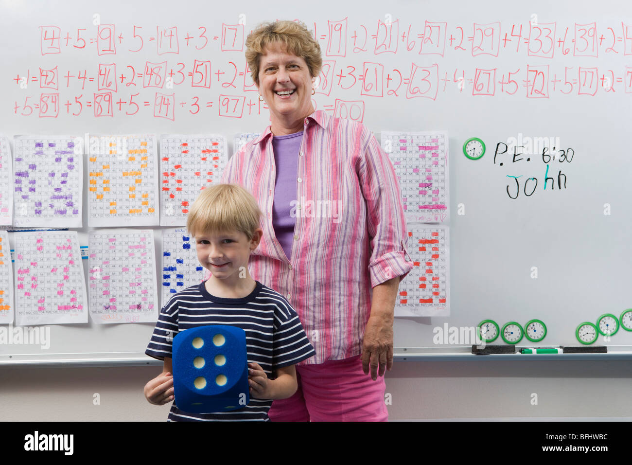 Portrait mature woman teacher little hi-res stock photography and ...
