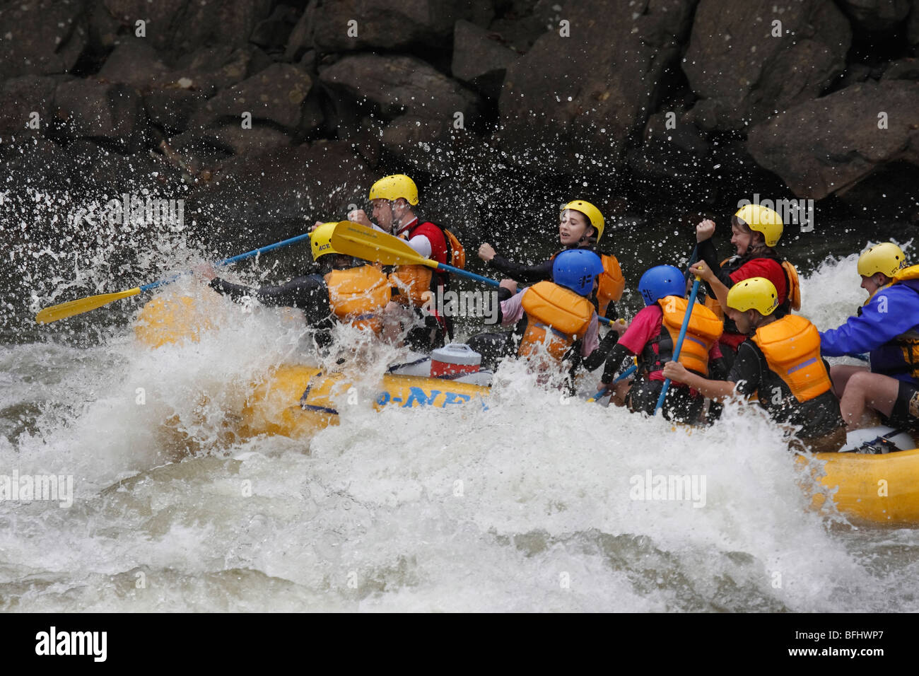 View of White water rafting New River in West Virginia Wild Appalachia ...