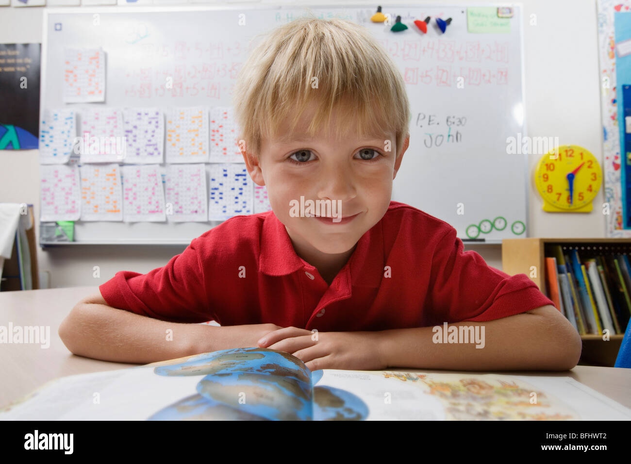 Boys studying outside classroom hi-res stock photography and images - Alamy