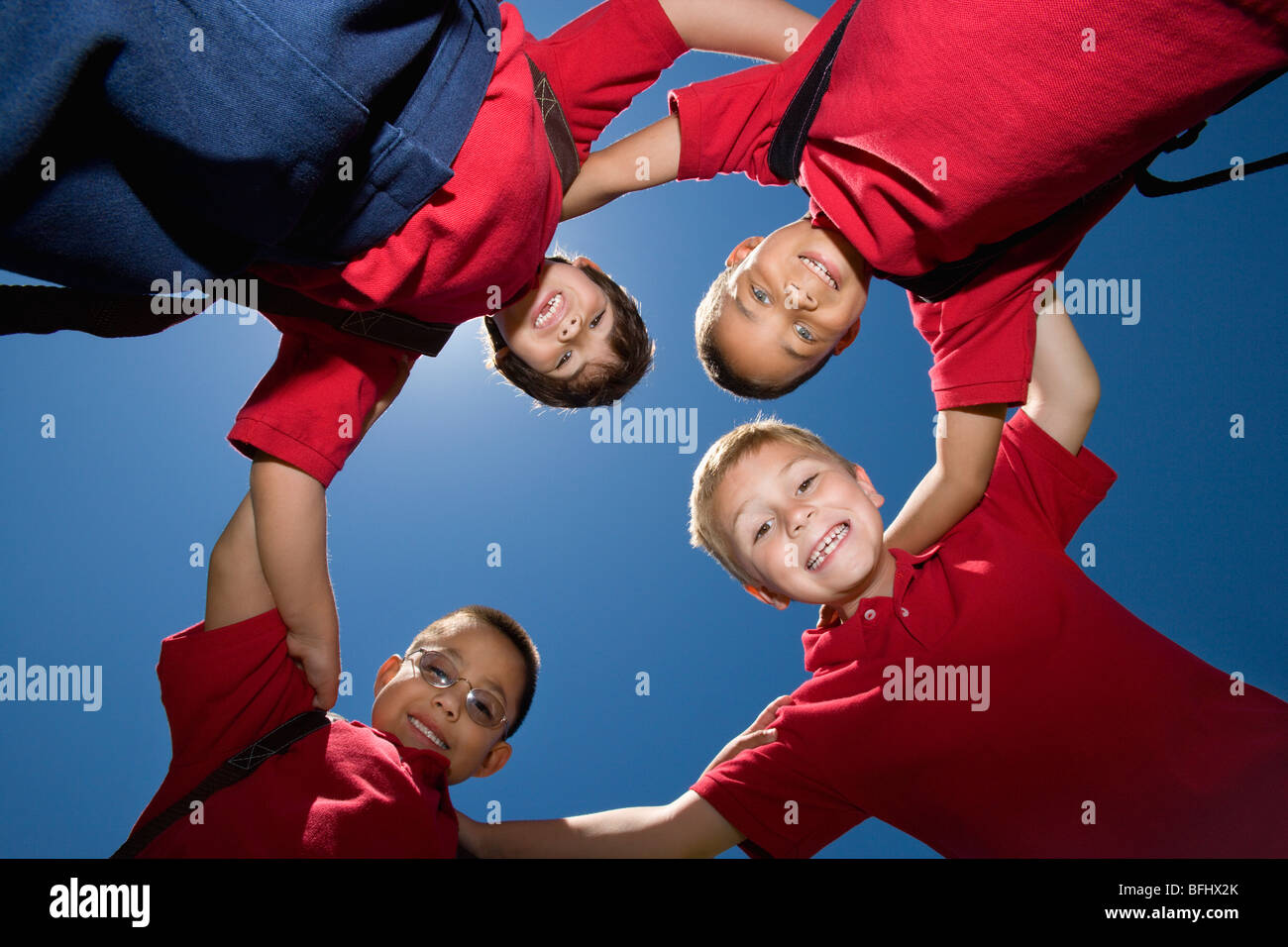 Elementary Students in Circle Stock Photo - Alamy