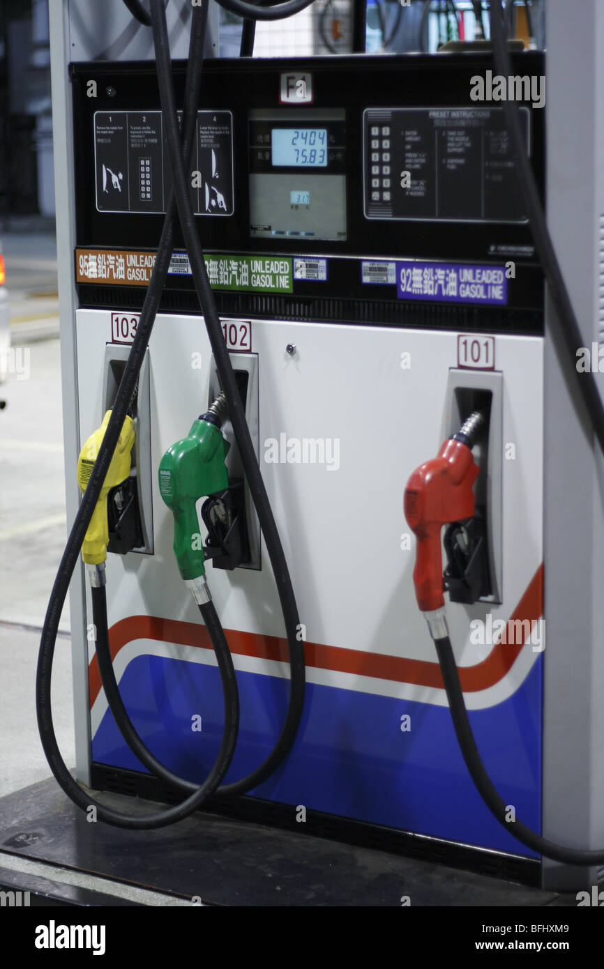 Close up View Of A Fuel Pump, Taipei, Taiwan Stock Photo - Alamy