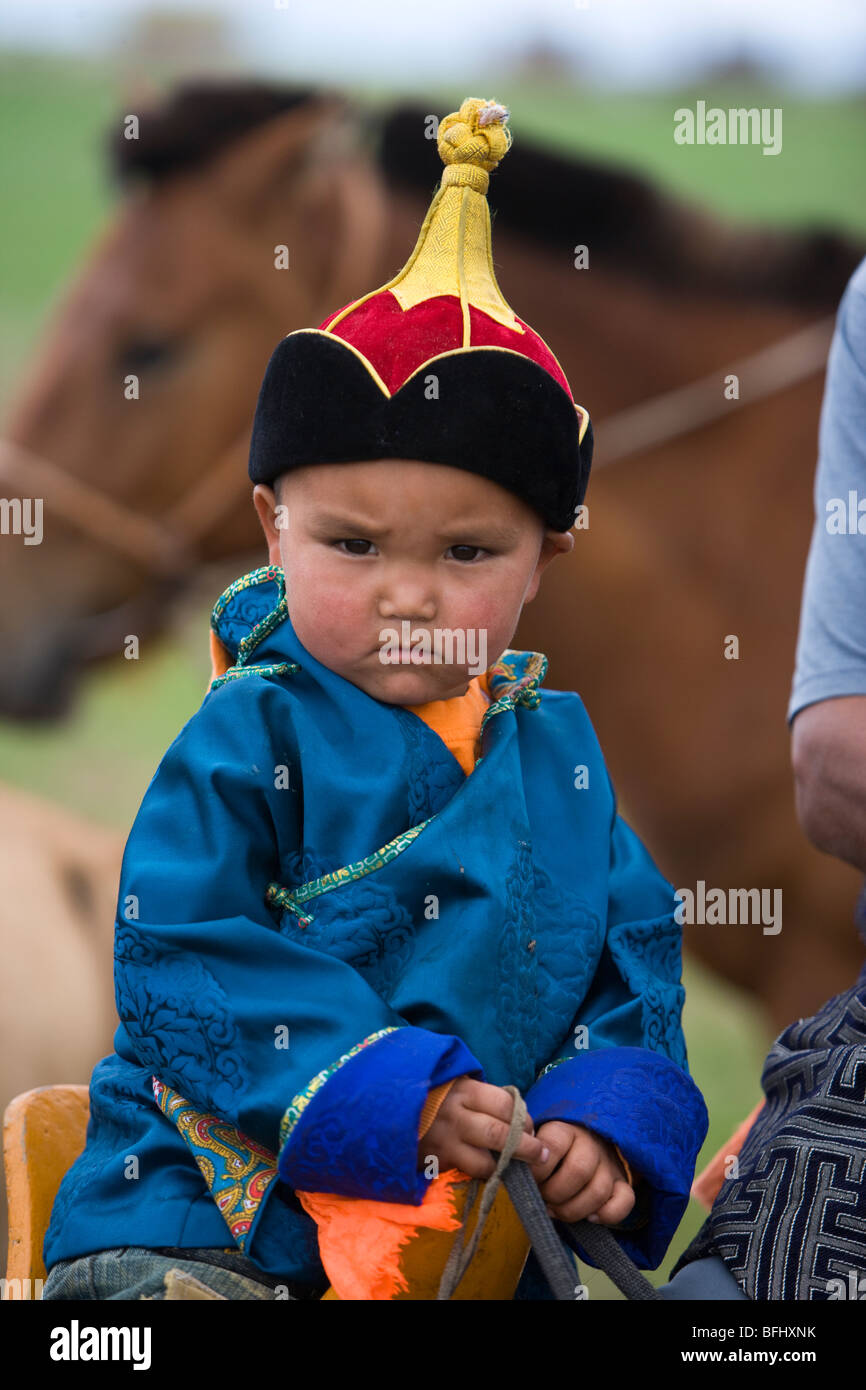 Mongolian Boy In Traditional Costume High Resolution Stock Photography ...