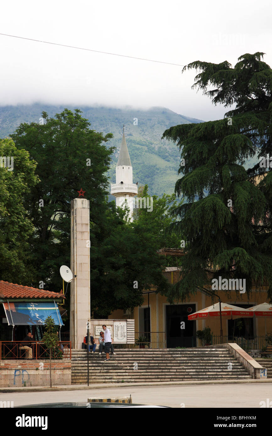 Albania, Borsh, a mosque steeple Stock Photo - Alamy