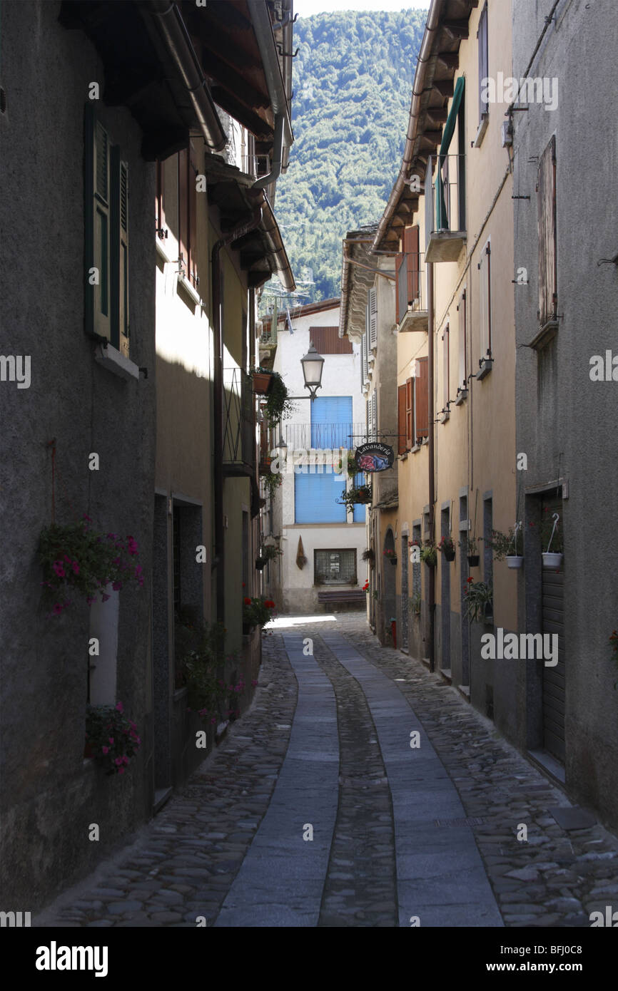 Narrow street, Malesco, Italy Stock Photo - Alamy