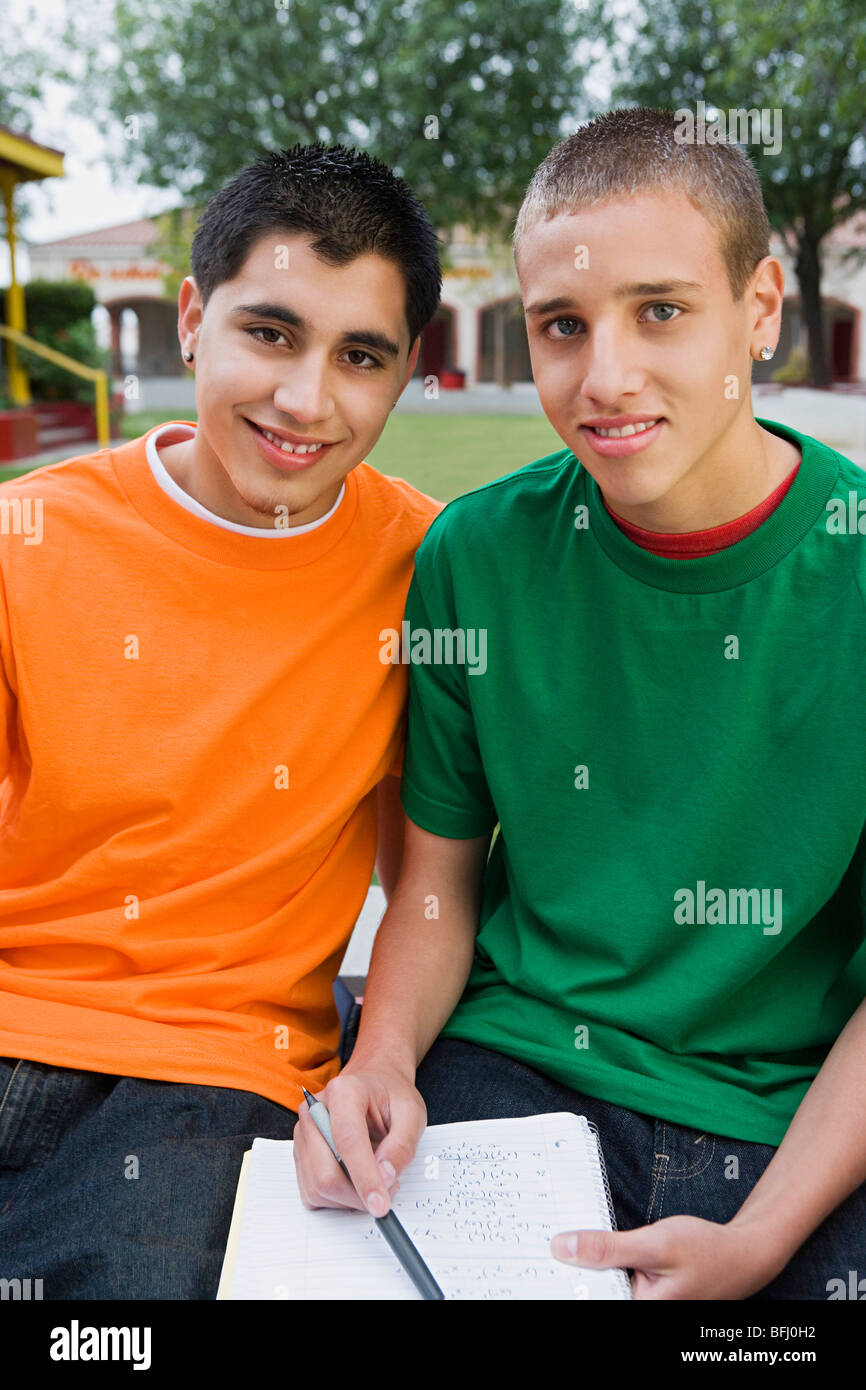 High School Friends Studying Stock Photo - Alamy