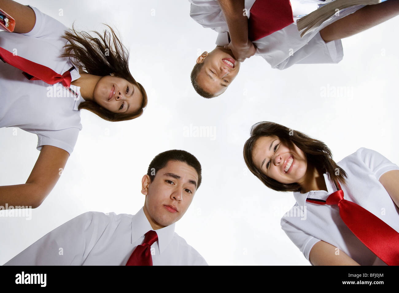 High School Students Looking Down Stock Photo - Alamy