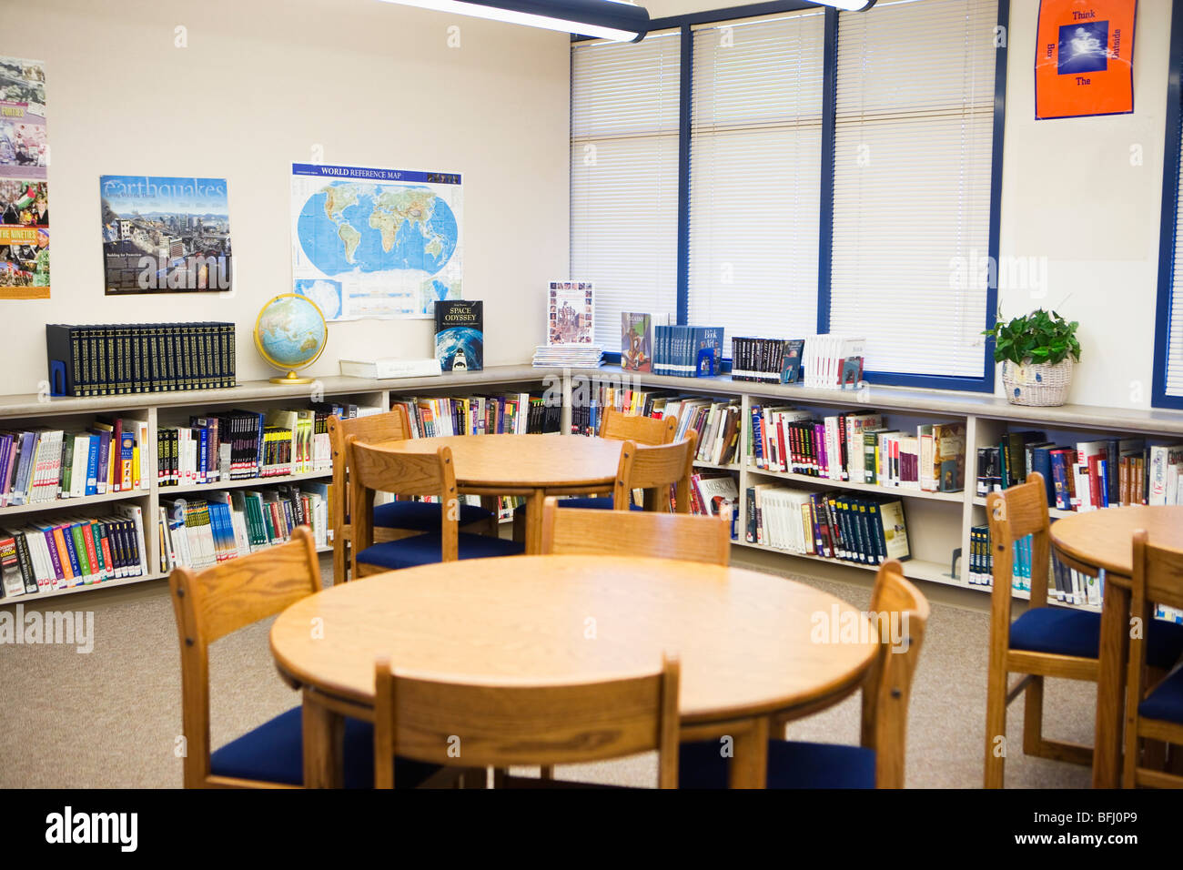 High School Library Reading Room Stock Photo - Alamy