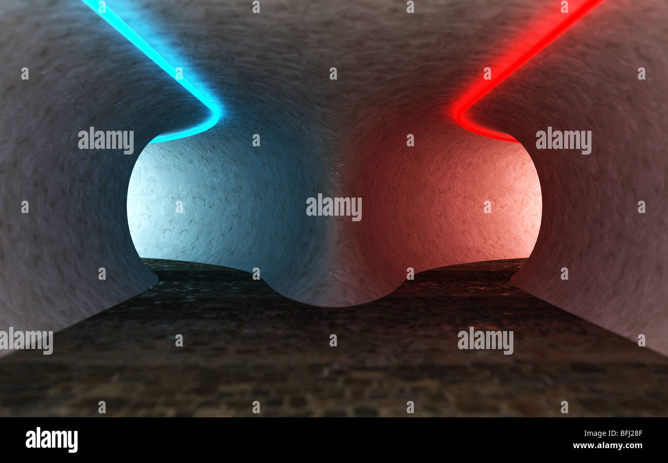 intersection in the tunnel Stock Photo - Alamy