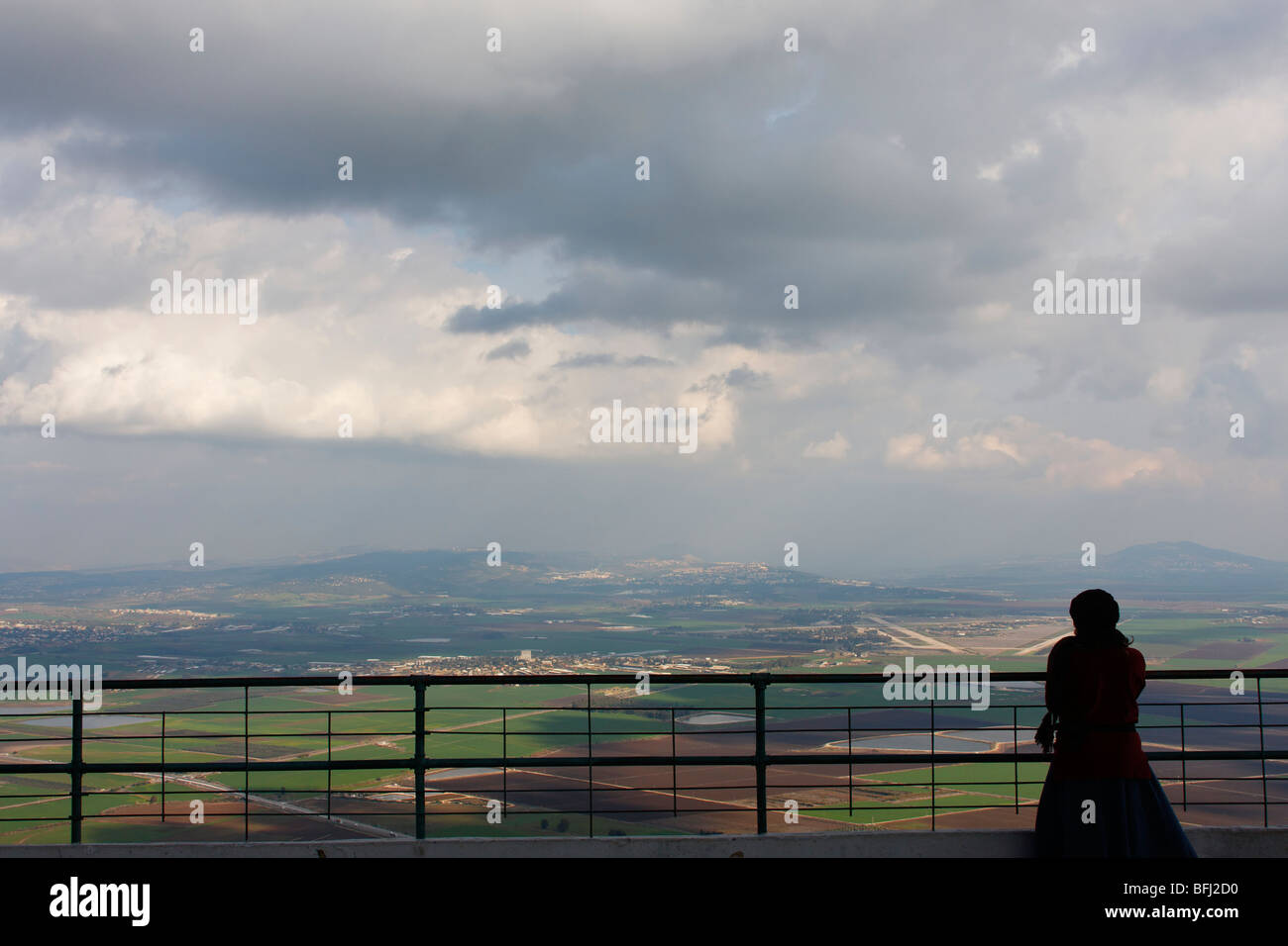 Israel, Mount Carmel. The view of Jezreel valley from the Carmelite ...