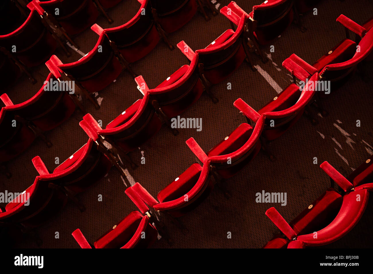 Empty theatre stalls, high angle view Stock Photo - Alamy