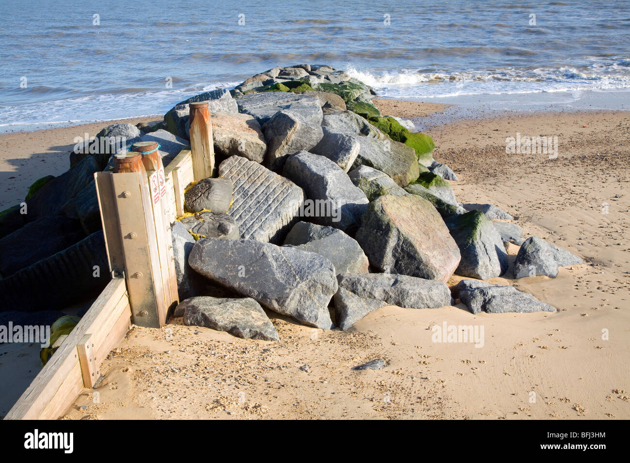Rock armour and groynes coastal erosion hi-res stock photography and ...