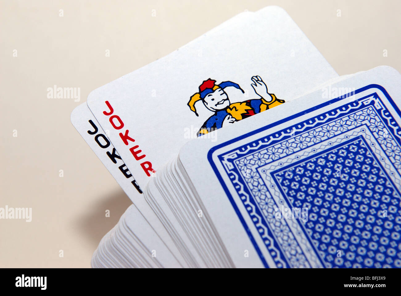 generic playing cards image illustrating joker in the pack Stock Photo ...