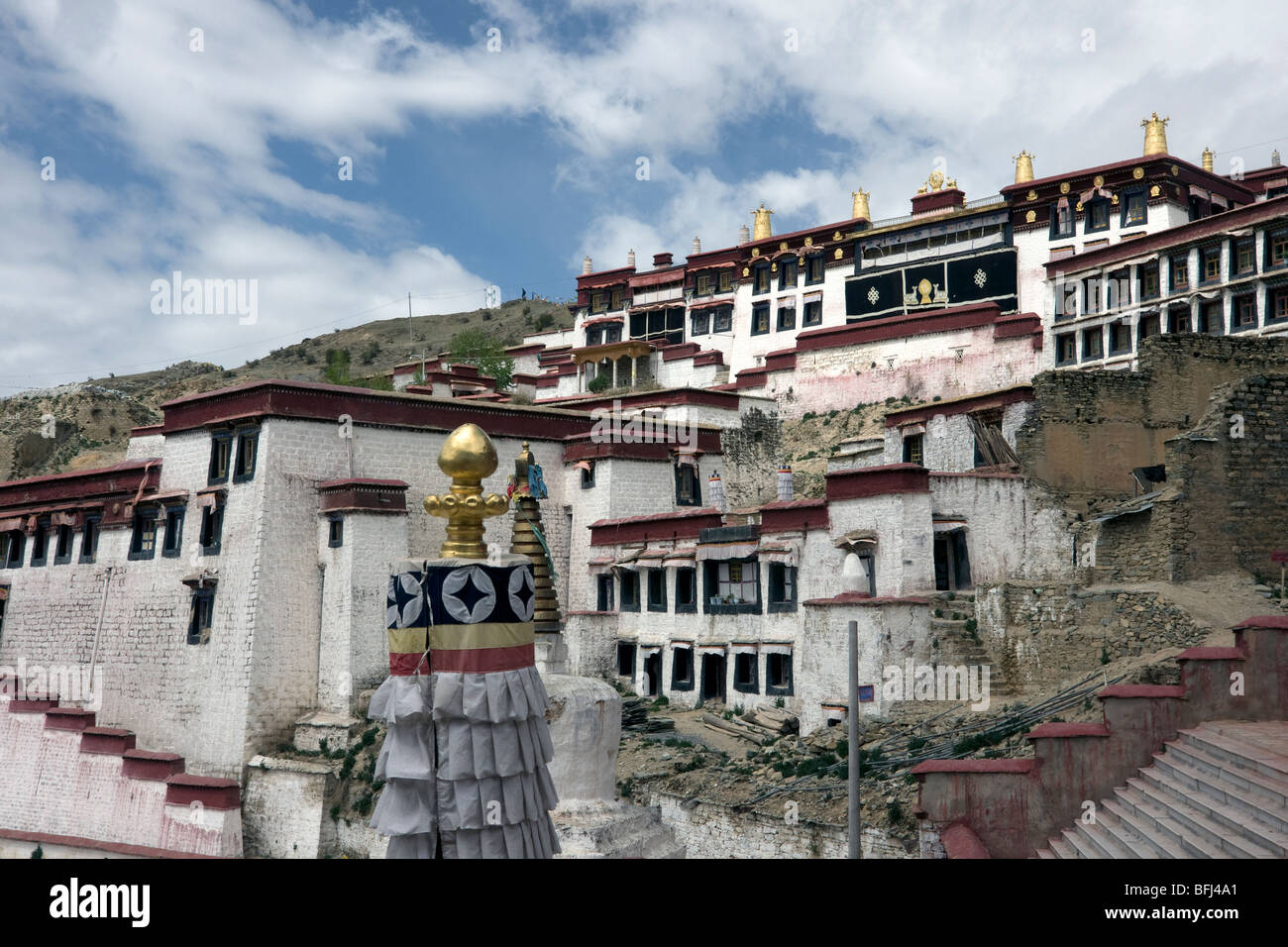 view of ganden monastery Stock Photo - Alamy