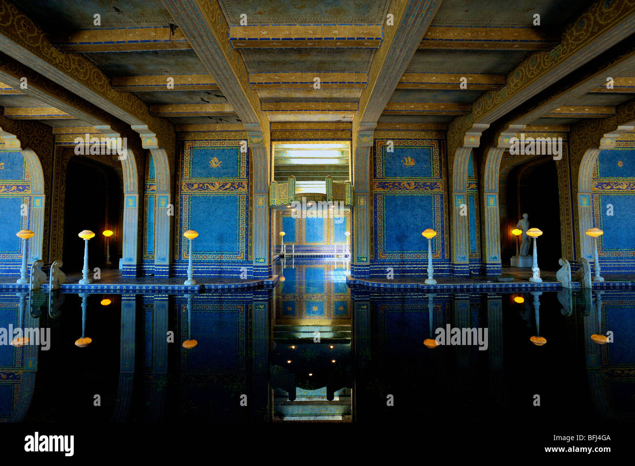 Indoor pool in the Hearst castle in southern California, USA Stock ...