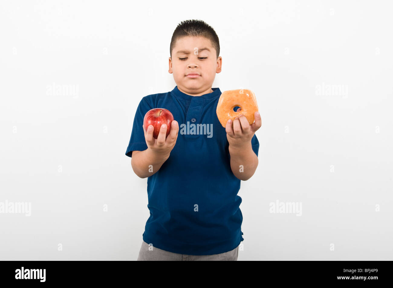 Overweight boy apple on hi-res stock photography and images - Alamy