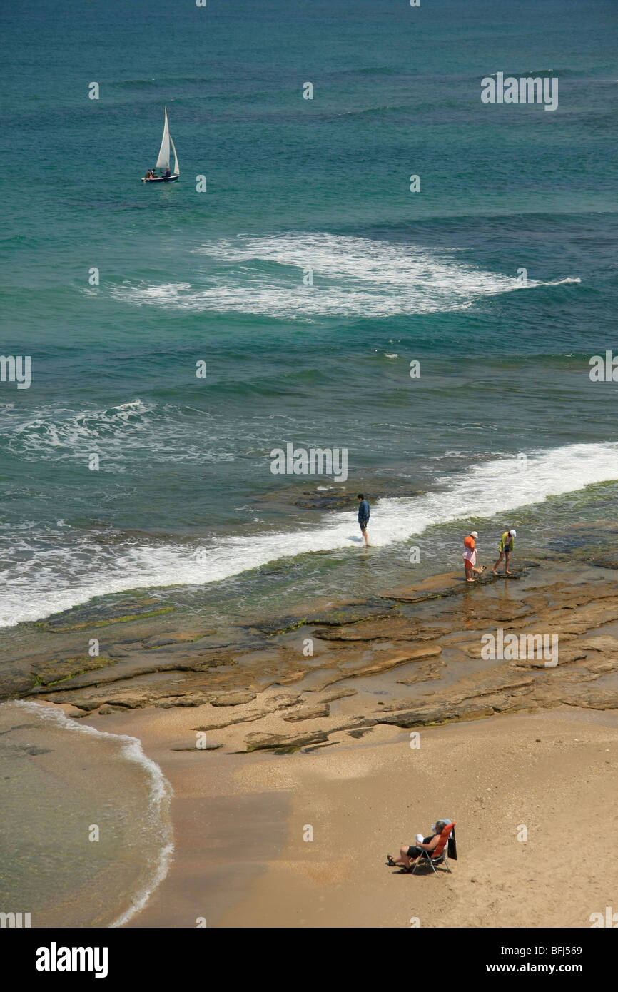 Israel, Sharon region, Beach of Hadera Stock Photo - Alamy