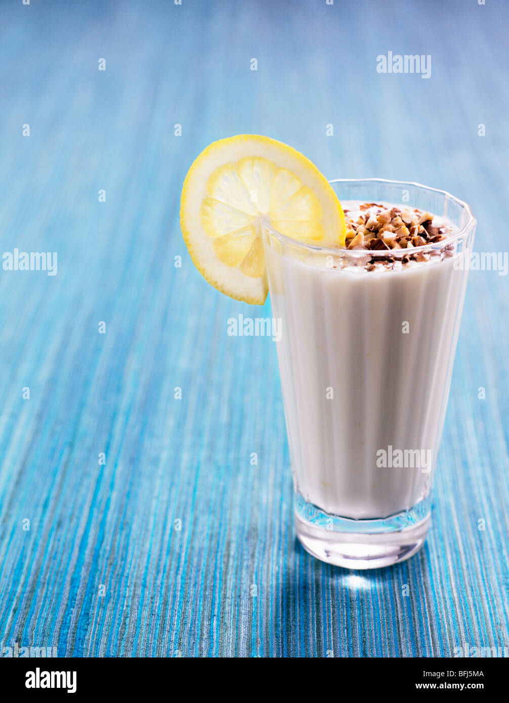 Milkshake and nuts Stock Photo - Alamy