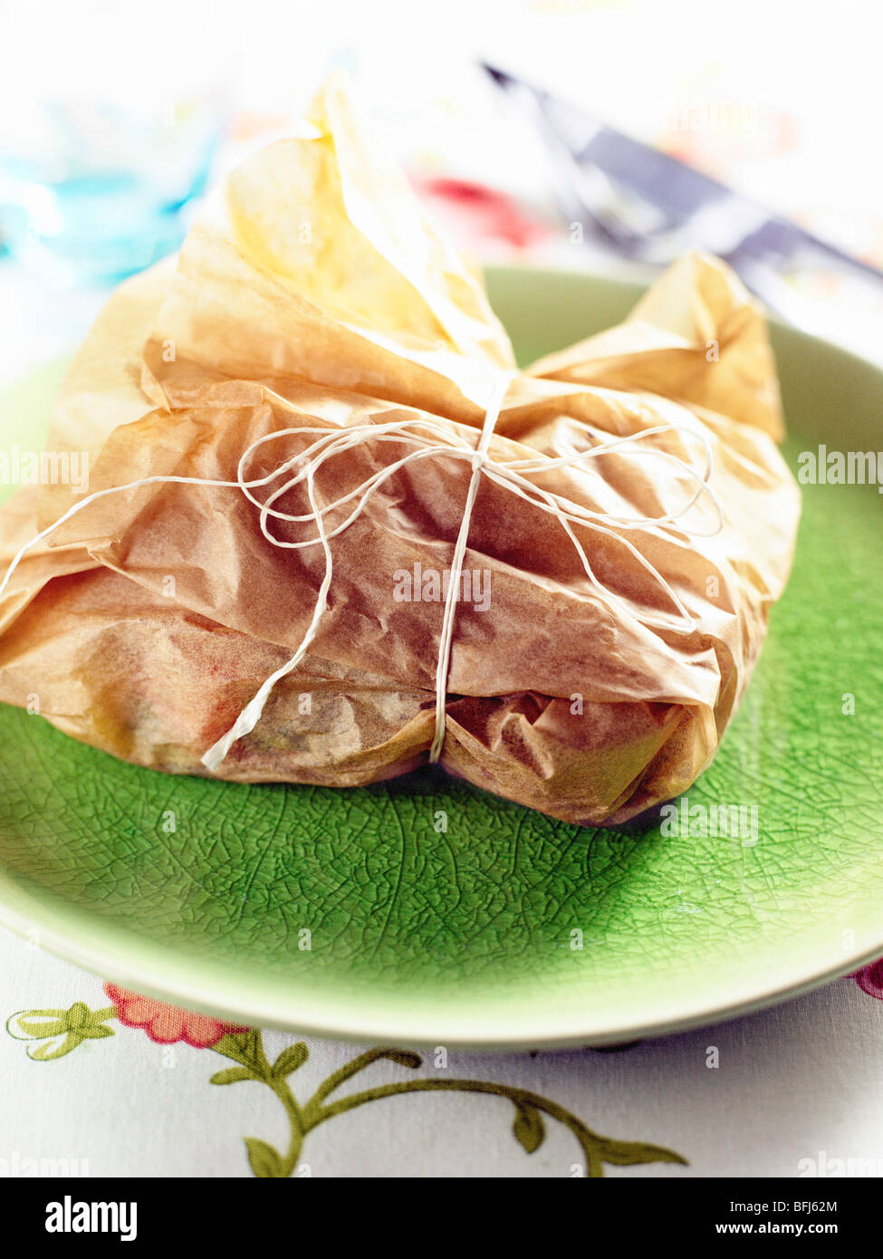 Closeup parcel wrapped in hi-res stock photography and images - Alamy