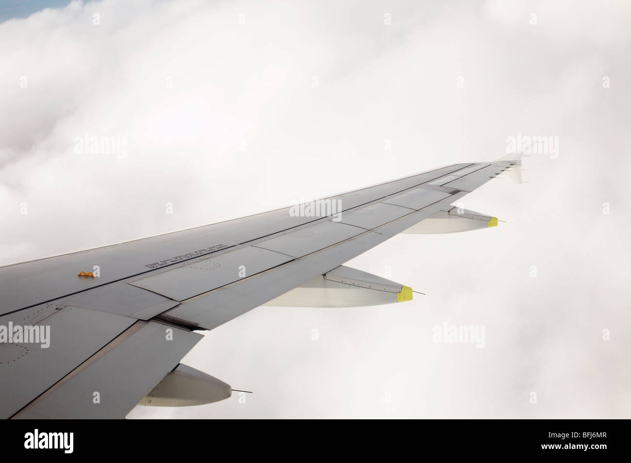 A wing on an aeroplane, France Stock Photo - Alamy