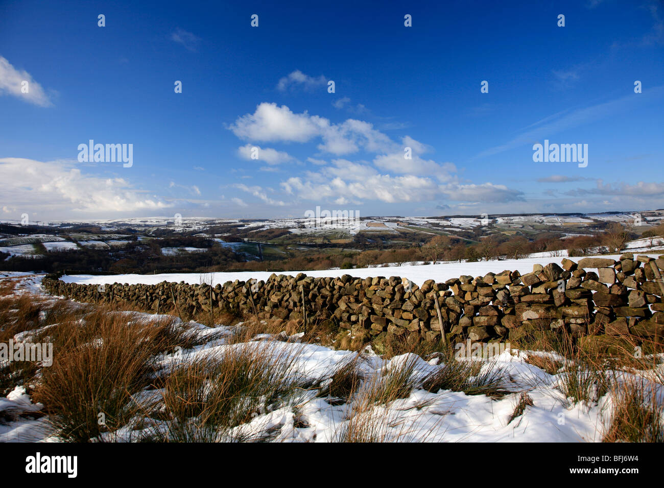 Winter snow Goathland Moor North Yorkshire Moors National Park England ...