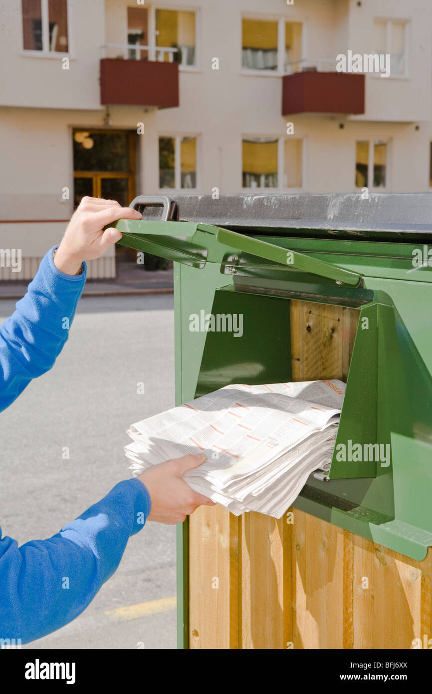 Recycling of domestic refuse, Sweden Stock Photo - Alamy