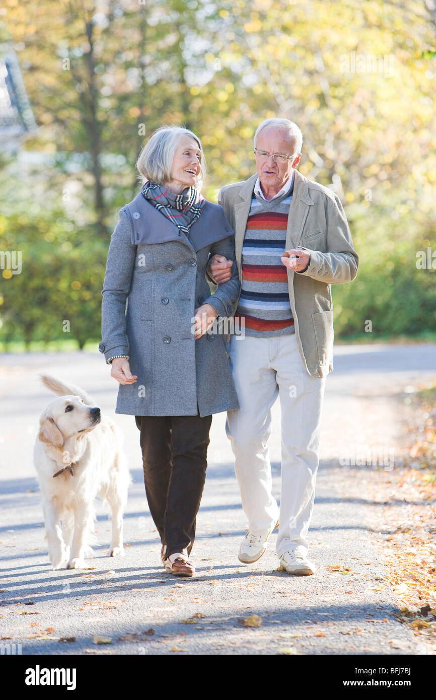 Senior couple taking a walk, Sweden Stock Photo - Alamy